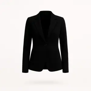 TANTRA SPAIN SL Fitted Jacket With Lapels, Single-button Closure, And Faux Pockets - Black