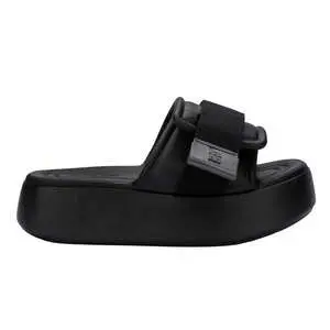 Melissa Free Fuzzy Slide Platform - Black