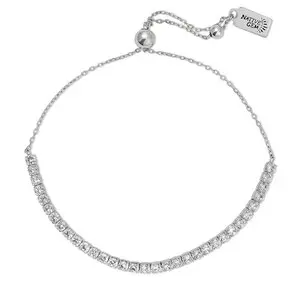 NATIVE GEM Shimmer Tennis Bracelet- Sterling Silver - Gray