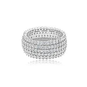 SHYMI Pave Cigar Ring - Silver