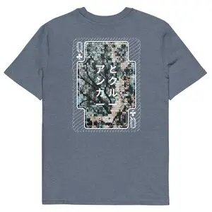 ANCHOR & CREW Heather Three Japan Gurafiku Organic Cotton T-shirt - Blue