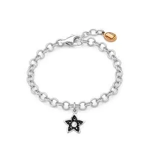 UNALOE Sterling Marine Flower Charm Bracelet - Silver