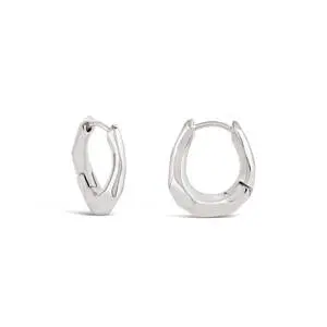 DINNY HALL Thalassa Chunky Huggie Hoops - Silver