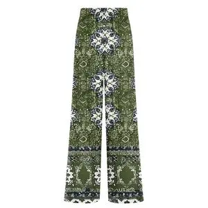 ALOHA FROM DEER Ancient Ornat Long Loose Pants - Green