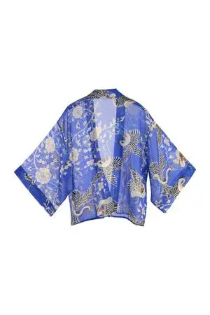 ARTEMIS MUSE Electric Dynastic Bird Print Light Weight Kimono