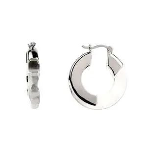ZYNNIA COLLECTIVE Split Hoops Silver