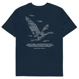 ANCHOR & CREW Navy Seven You Are Enough X Tal Health Editions Organic Cotton T-shirt - Blue