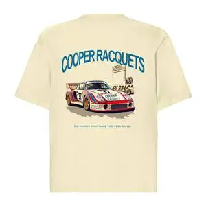 COOPER RACQUETS Neutrals Racing T-shirt Cream