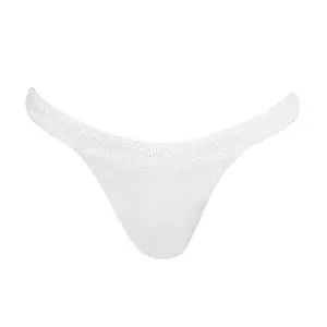 SELF-ADORE Zenya Hand-beaded Embellished Bikini Bottom - White
