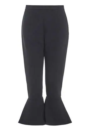 SARVIN Cropped High-waist Trousers - Black
