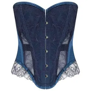 VOLLERS THE CORSET COMPANY LIMITED Aria Overbust Corset - Blue