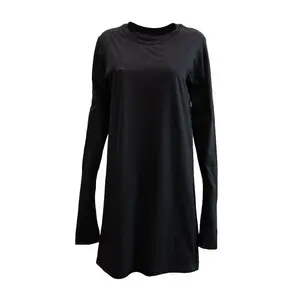 GALLERIADELE The Long-sleeve Skull T-shirt Dress