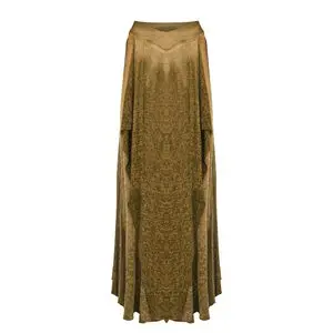 ZHENABIA Oriental Skirt Desert Sand Boho Skirt - Brown