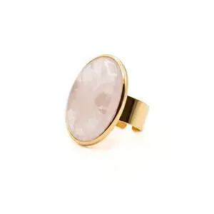 JAREDJAMIN Stella Statet Ring In Rosequartz - Pink