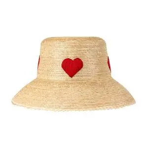SUNSHINE TIENDA Heart Bucket Hat - Red