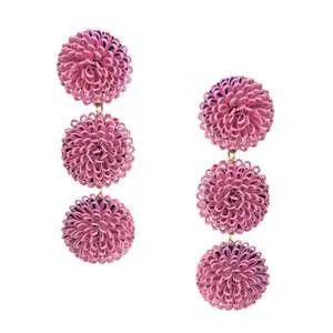 Pat’s Jewelry Pompom Earrings - Pink