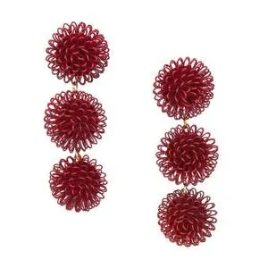 Pat’s Jewelry Pompom Earrings - Red