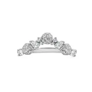 PTERA JEWELRY Hydrangea Floral Contour Ring - Silver