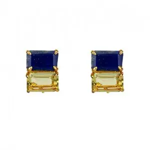 Bounkit Olivia Studs Lapis Pierced - Blue