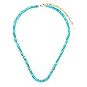 KAMARIA Charis Medium Gemstone Necklace Turquoise - Blue