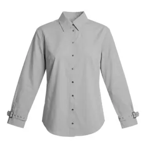 VIRAGO Wane Long Sleeve Button-down Shirt With Buckles In Gray
