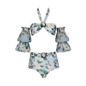 NUR KARAATA Marigold Mirage Bikini - Blue