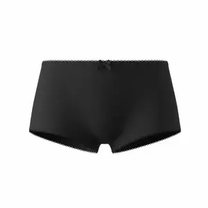 THE COOLGIRL NYC Jane Boyshort In Cotton - Black