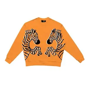 QUILLATTIRE White / Black / Orange Orange Zebra Sweatshirt - White/black/orange