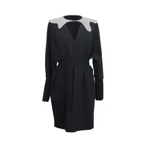 LAURA DAILI Black / Silver Baroque Shadow Dress - Black/silver