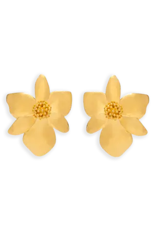 LAVANI JEWELS Orchid Earrings - Gold
