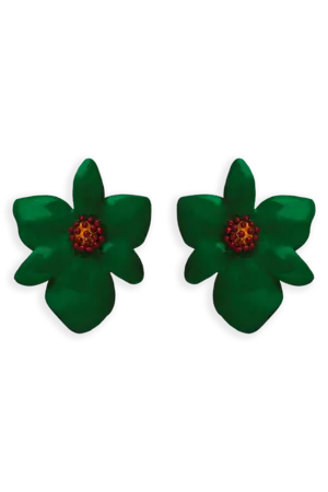 LAVANI JEWELS Orchid Earrings - Green