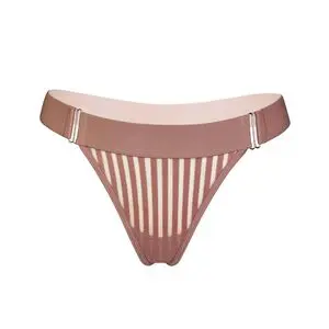 MONIQUE MORIN LINGERIE Neutrals Vertigo Banded Thong Mushroom - Yellow