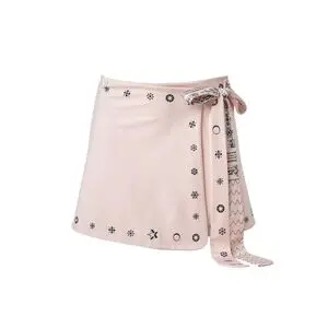 ANAMAISON Text From Ivory Lumi Swimskirt - Black