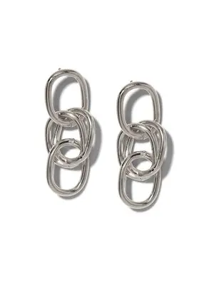 JAREDJAMIN Billie Drop Post Earrings - Silver