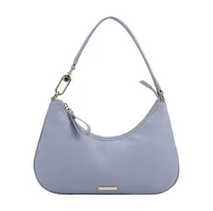 PAUL COSTELLOE Neutrals Tirana Leather Shoulder Bag Lead - Black