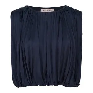 TRAFFIC PEOPLE Sleeveless Pleated Neckline Top