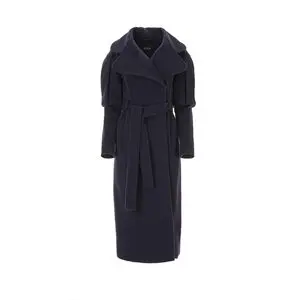 LITA COUTURE Statet Trench Coat In Navy - Blue