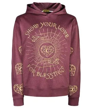 MIRACLES MANIFESTER Affirmation Embroidered Hoodie - Brown