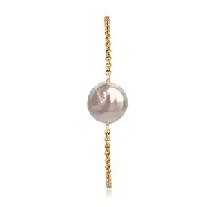 MARQUISE SWIM Gold / White Bracelet Punctuation Coin White Pearl & Gold - Gold/white