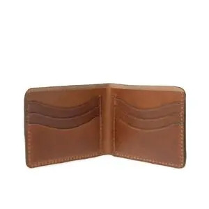 VIDA VIDA Luxe Tan Leather Wallet For Cards - Brown