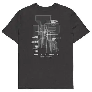 ANCHOR & CREW Heather Gustatory Tokyo Coffee Scene Organic Cotton Embroidered T-shirt - Black