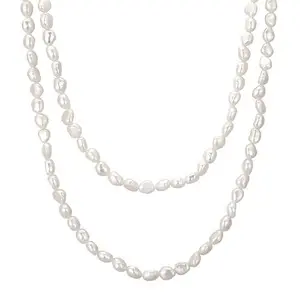 KATY FAYE Chantal Pearl Necklace - White