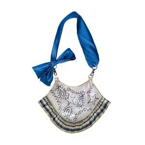 ACID CAT Silver / Blue Paisley Dream Silver Leather Bag - Silver/blue