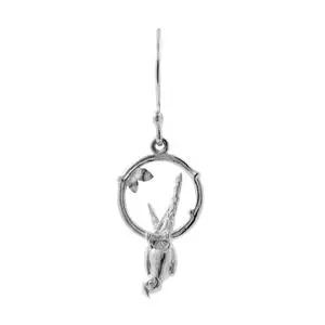 LEE RENEE Parakeet Earring – Small, Upside Down - Silver