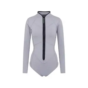 NUMBAT Carla Zipper Swimsuit With Long Sleeves - Grey