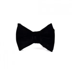 DAVID WEJ Butterfly Velvet Bow Tie - Black