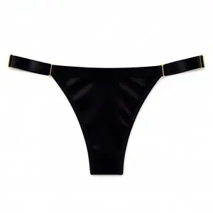 ZELF INTIMATES Stella Thong Recycled - Black
