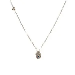LATELITA Hamsa Hand Necklace - Silver