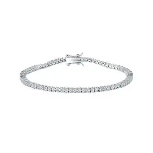 SPERO LONDON Sterling 2mm Fine Tennis Bracelet - Silver