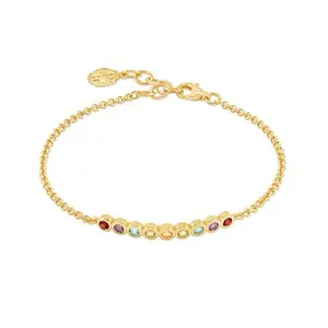 DOWER & HALL Tutti Frutti Bar Bracelet In Vermeil - Gold